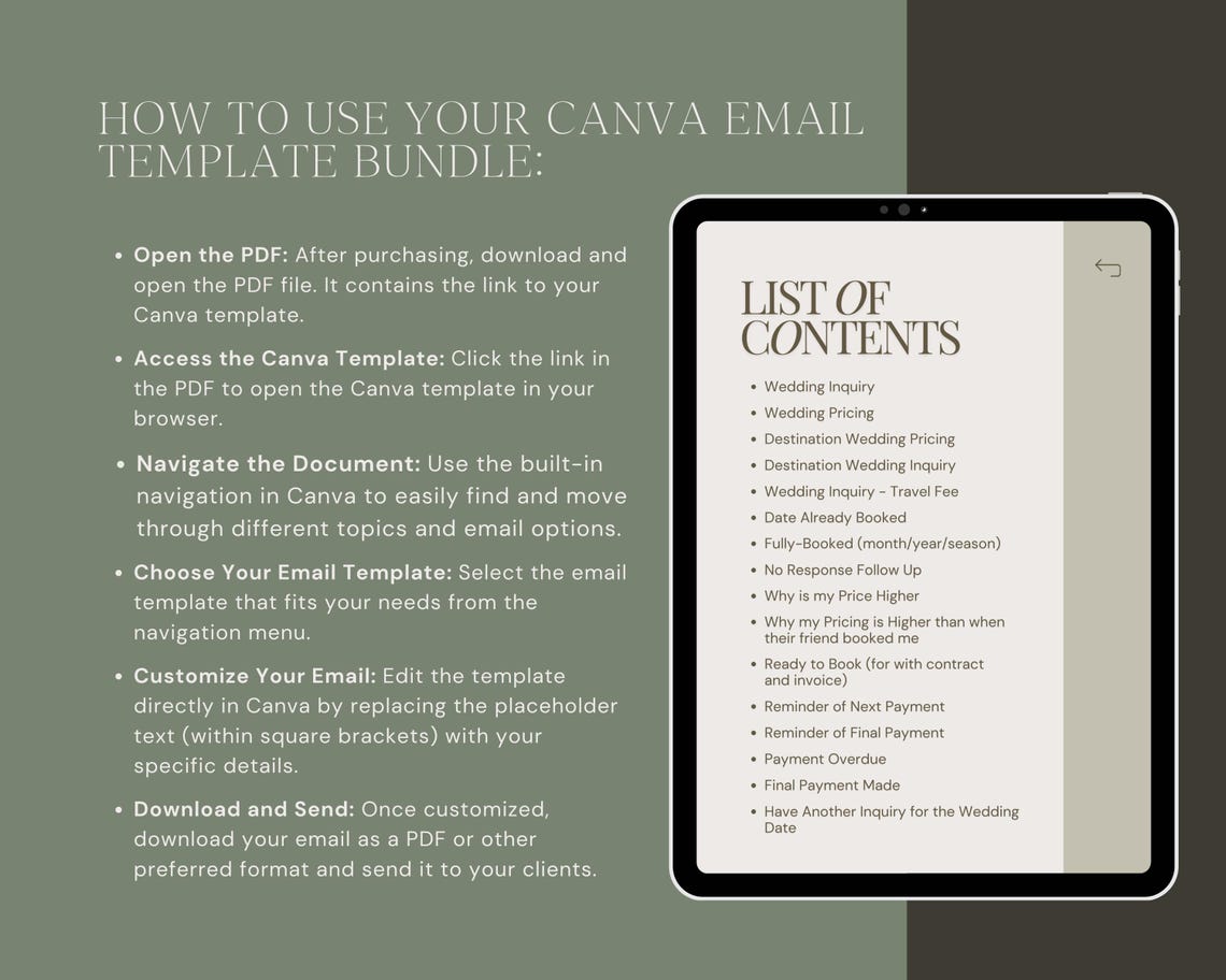 Professional Email Templates for Photographers, Wedding Client Email ...