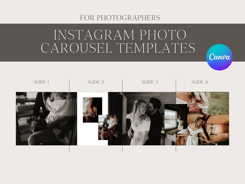 4-slide Instagram Carousel Template for Photographers | Fully Editable ...