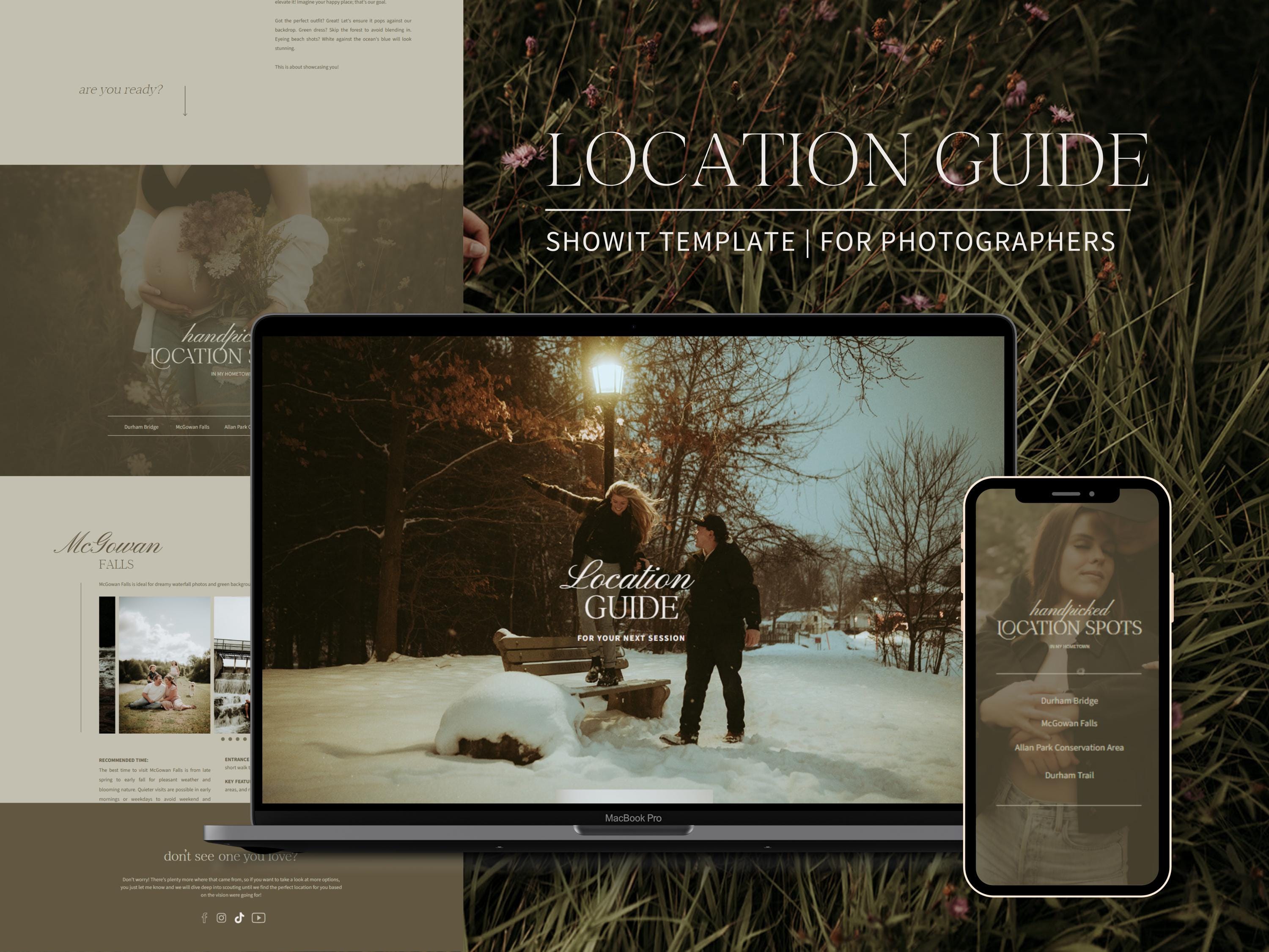 Showit Location Guide | Showit Template | Photography Location Guide ...