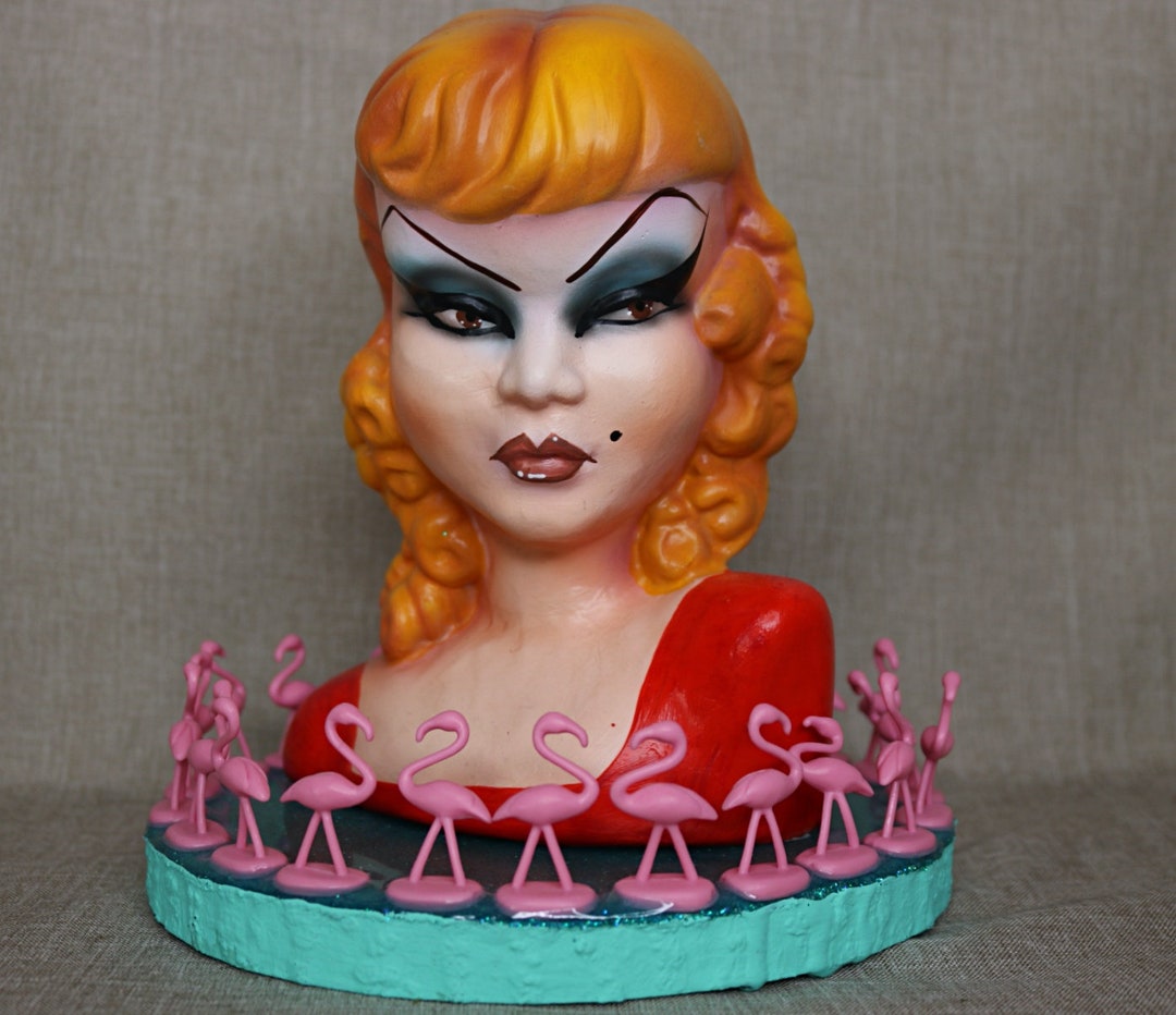 Divine Pink Flamingos Pin up Bust - Etsy