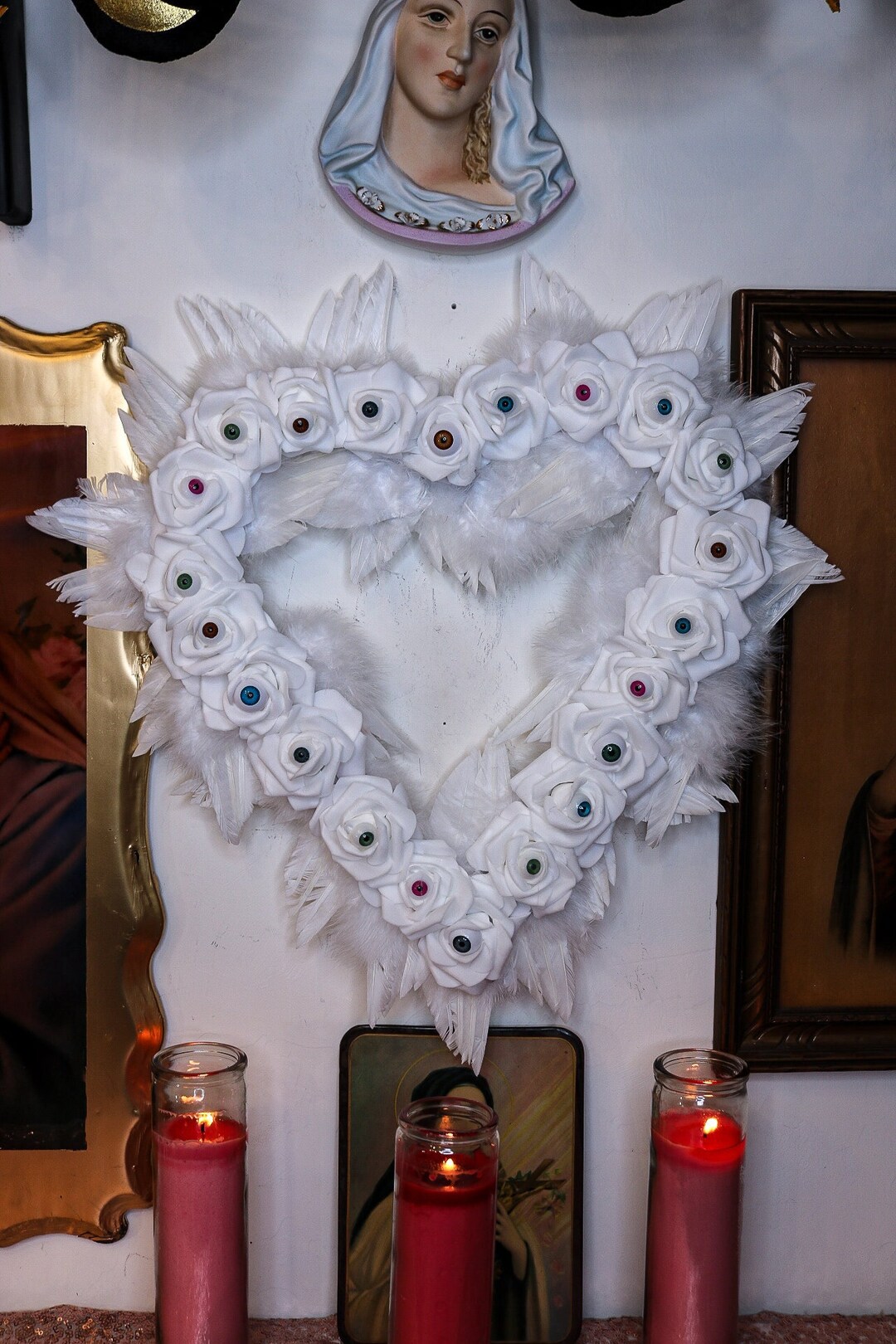 Seraphim Biblical Angel Heart Shaped Winged Eyeball Wreath - Etsy