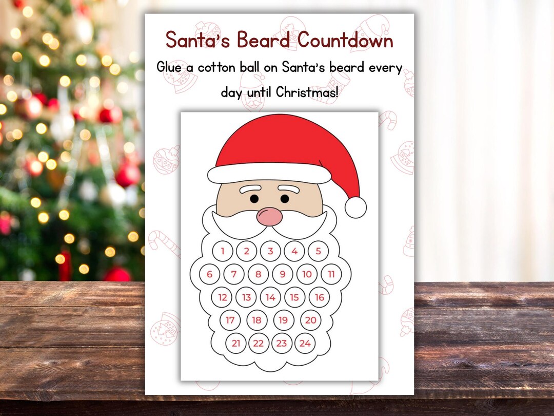 Magical Christmas Countdown With Santa's Beard | Fun Advent Activity ...