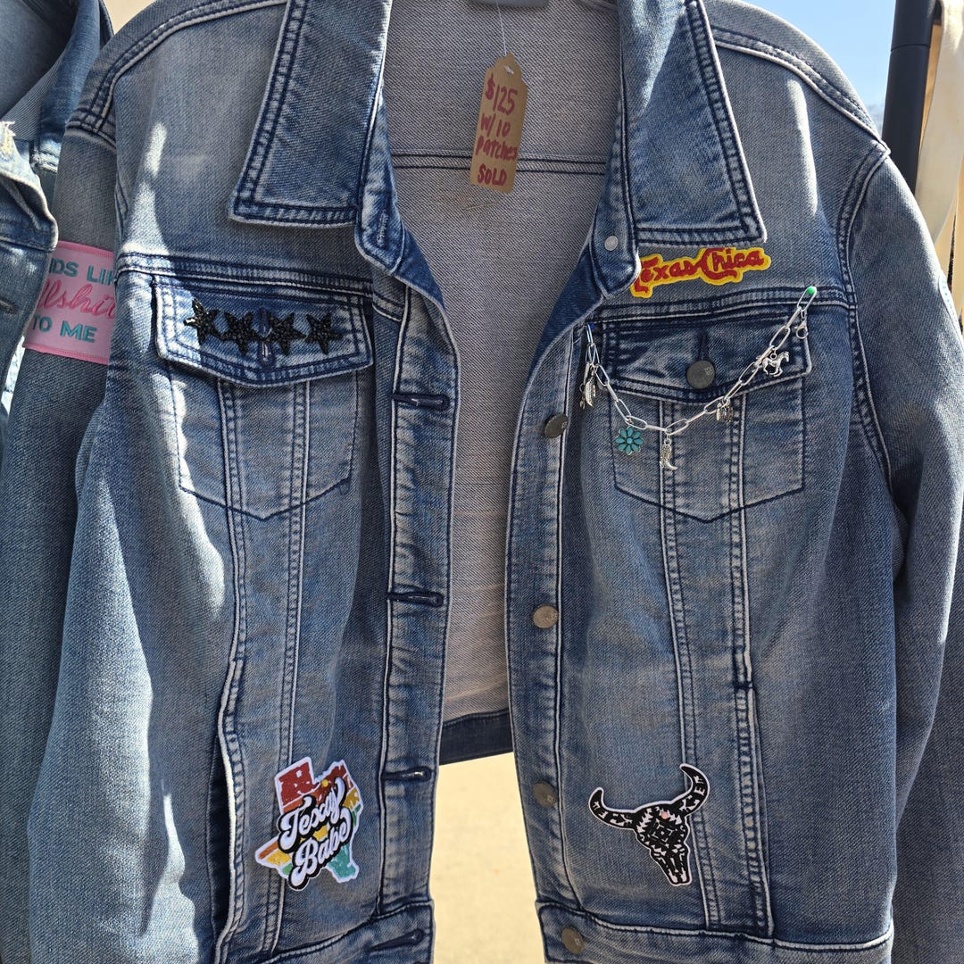Custom Denim Jacket With Patches & Distressing – Personalized Vintage ...
