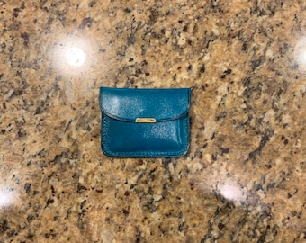 Maroon Burgundy Leather Coin Purse Tiny Pouch Wallet Credit - Etsy