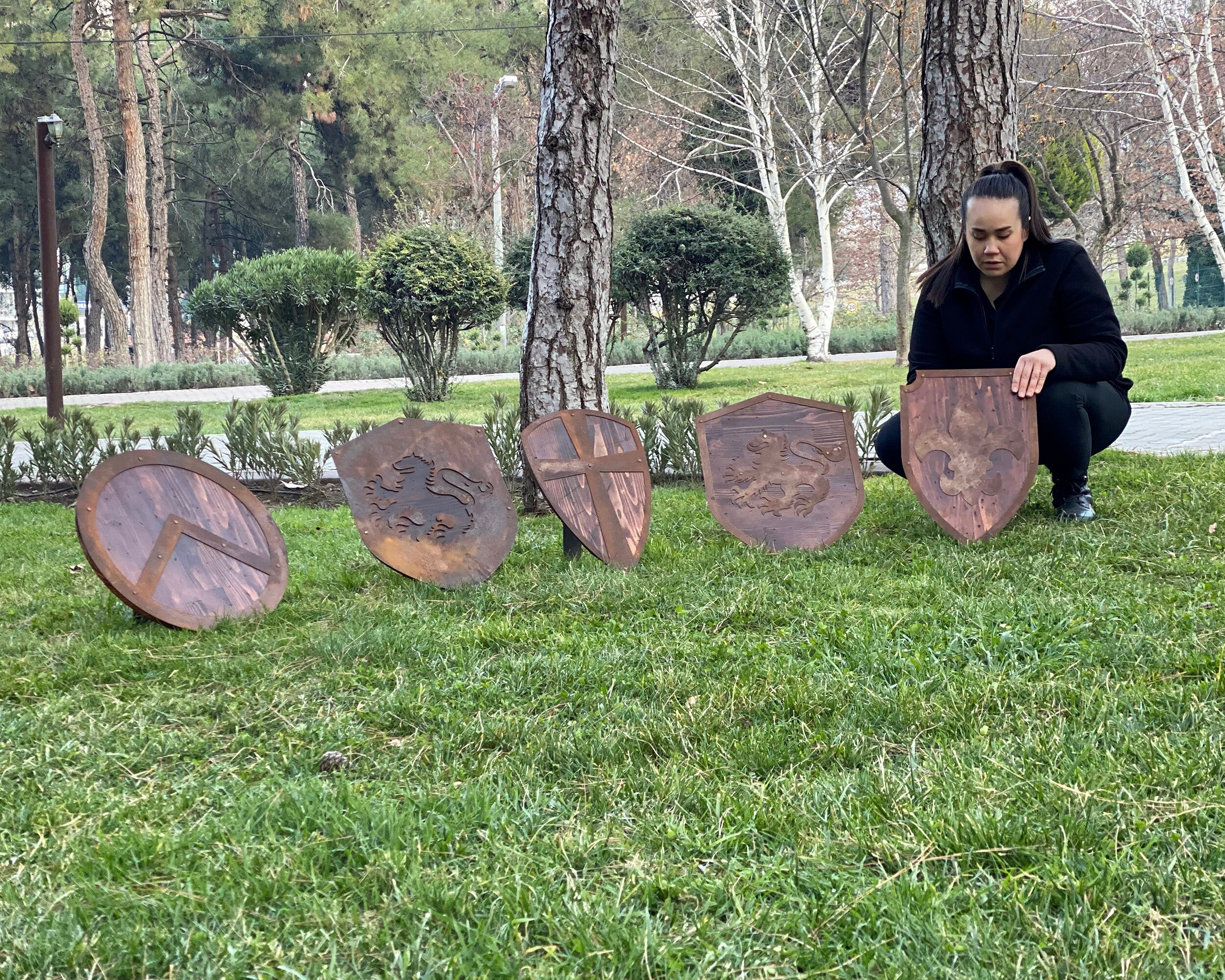 Transform Your Garden Into a Medieval Oasis With Our Wooden Shield ...