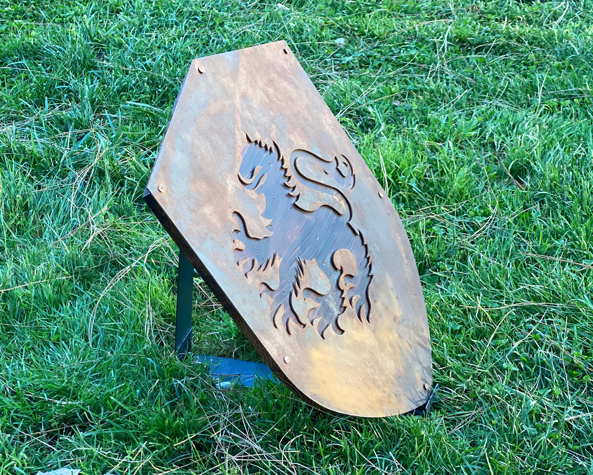 Transform Your Garden Into a Medieval Oasis With Our Wooden Shield ...