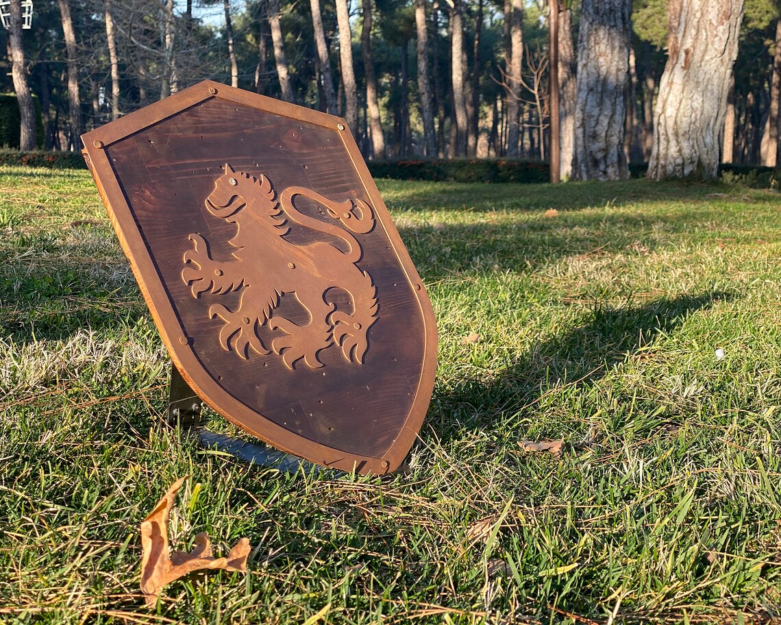 Transform Your Garden Into a Medieval Oasis With Our Wooden Shield ...
