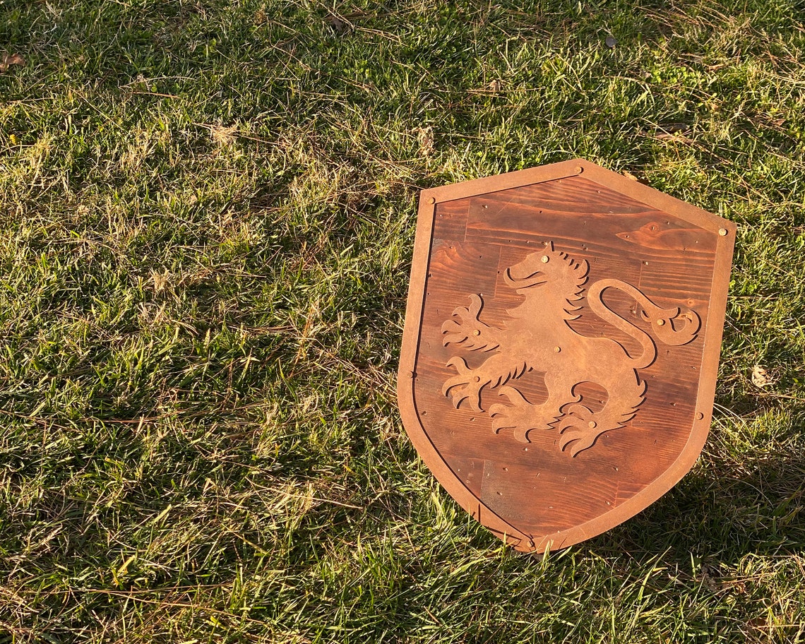 Transform Your Garden Into a Medieval Oasis With Our Wooden Shield ...