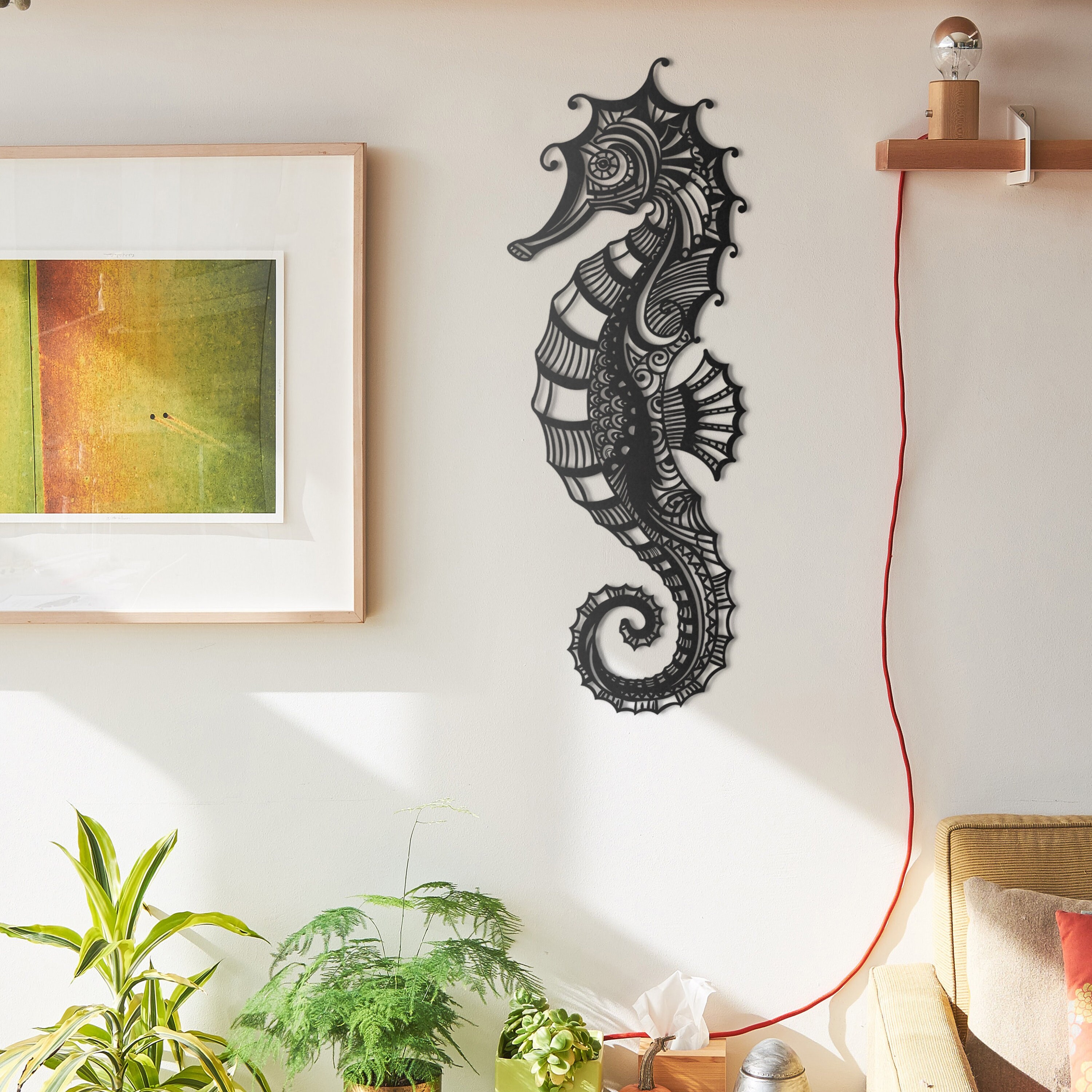 Seahorse Wall Decor, Metal Wall Art, Wall Hanging, Kitchen Wall Decor ...
