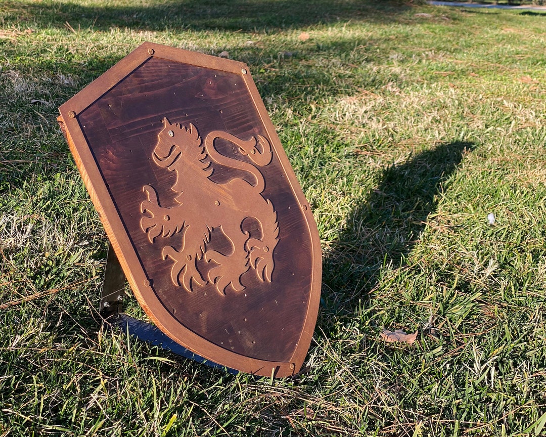 Transform Your Garden Into a Medieval Oasis With Our Wooden Shield ...