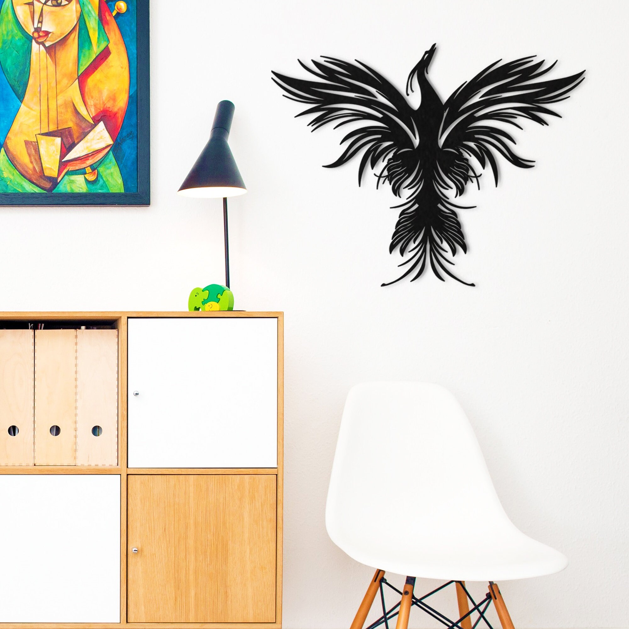 Phoenix Wall Art Metal Wall Art Wall Decor Home Decor Lake - Etsy