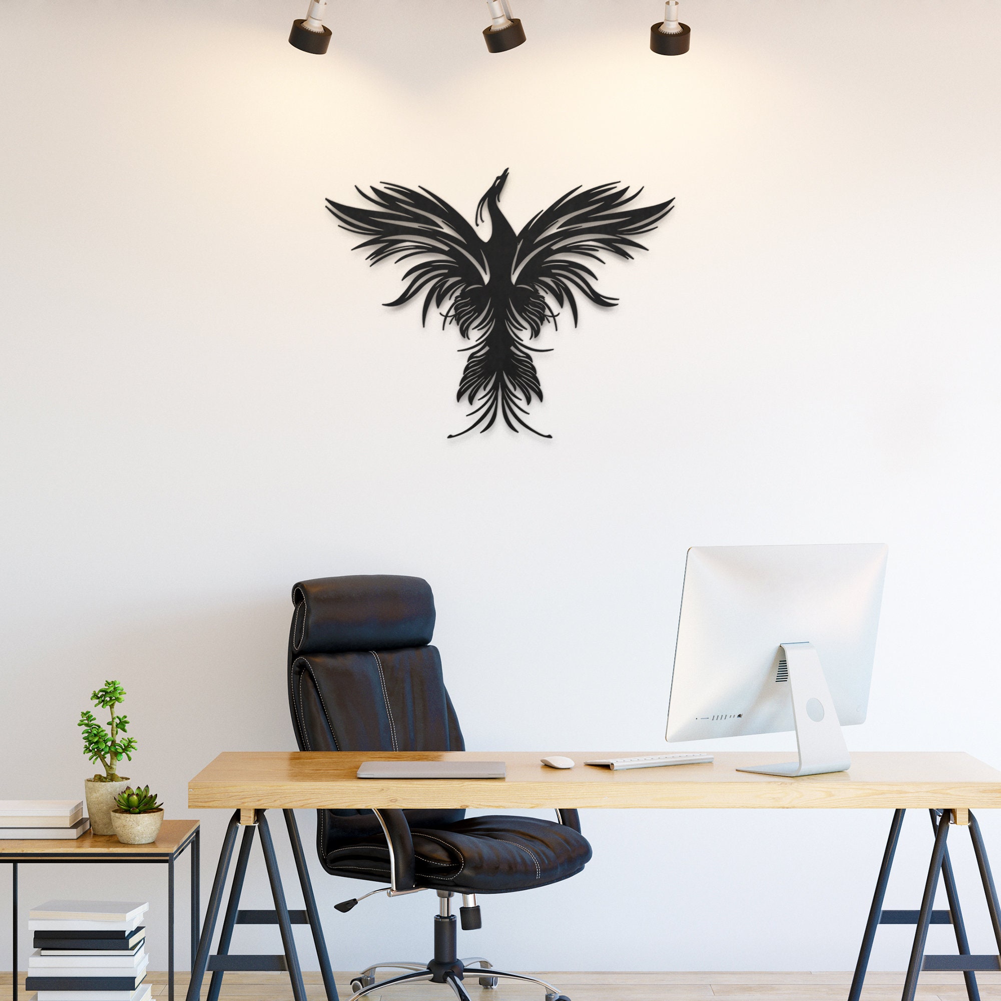 Phoenix Wall Art Metal Wall Art Wall Decor Home Decor Lake - Etsy