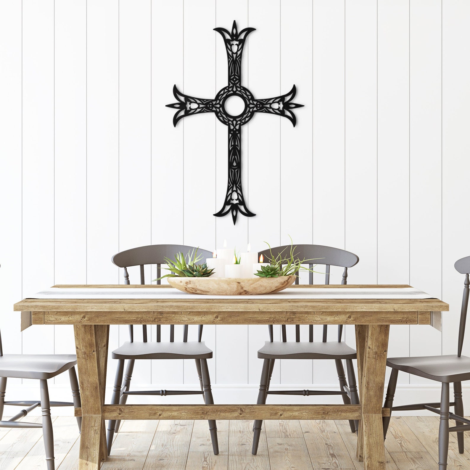 Metal Wall Cross, Cross Wall Decor, Farmhouse Decor, Christian Wall Art ...