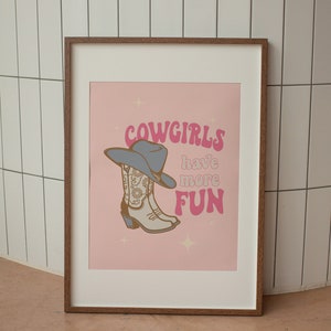 Cowgirl Boots Print,disco Cowgirl Poster,y2k Decor,preppy Room Decor ...