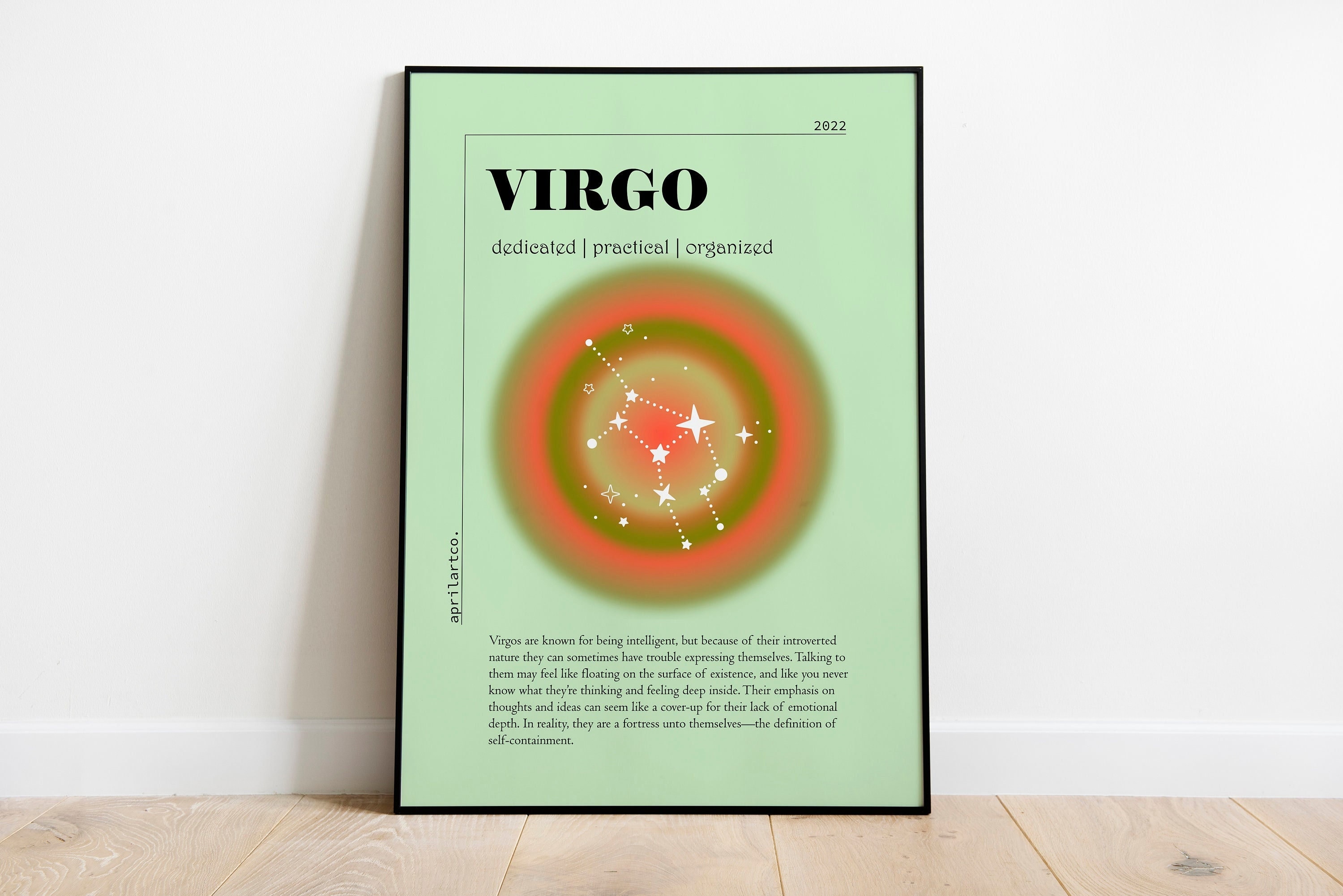 Virgo Art Printvirgo Gradient Auraastrology Star Sign - Etsy