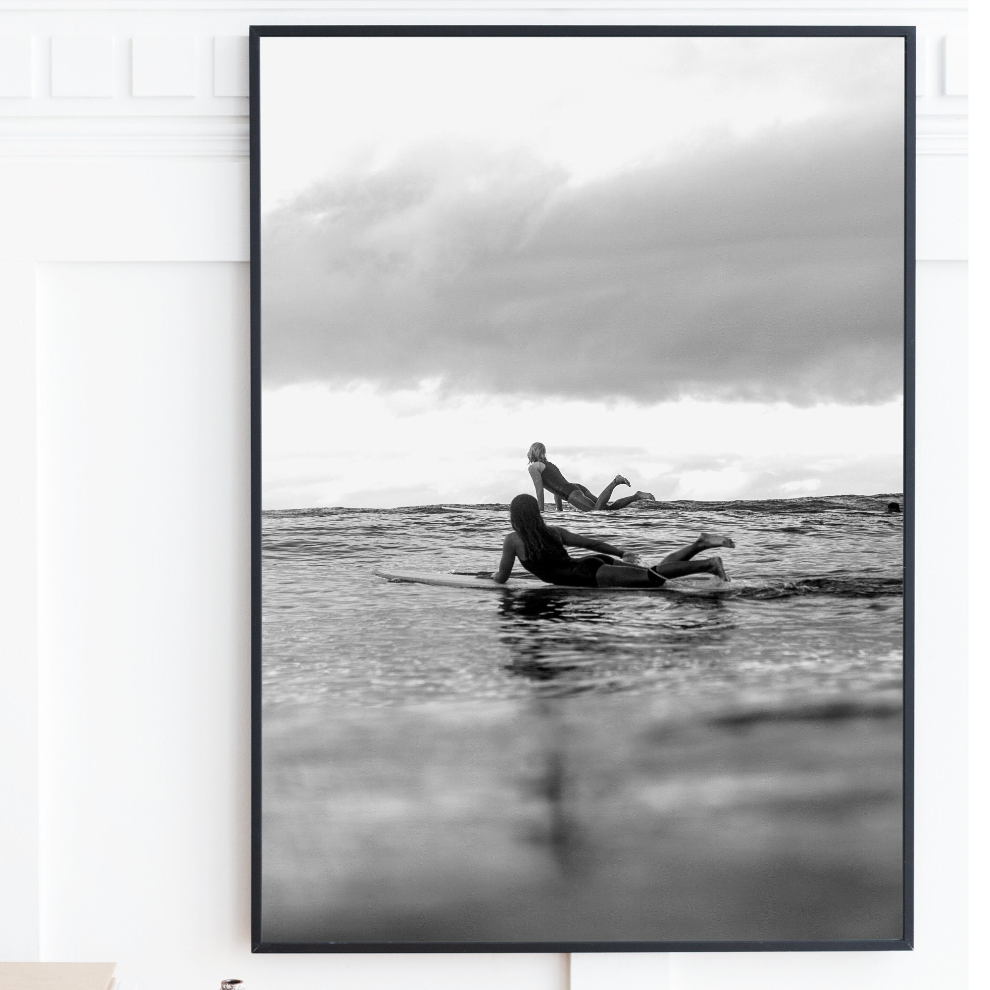 Surf Girls Printable Wall Art, Surf Prints, B&W Surf Photo - Etsy