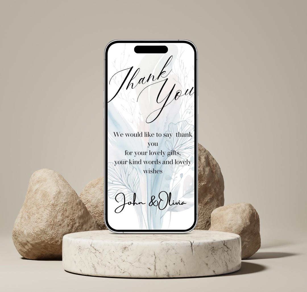 Electronic Thank You Card Template, Canva Thank You, Electronic Canva ...