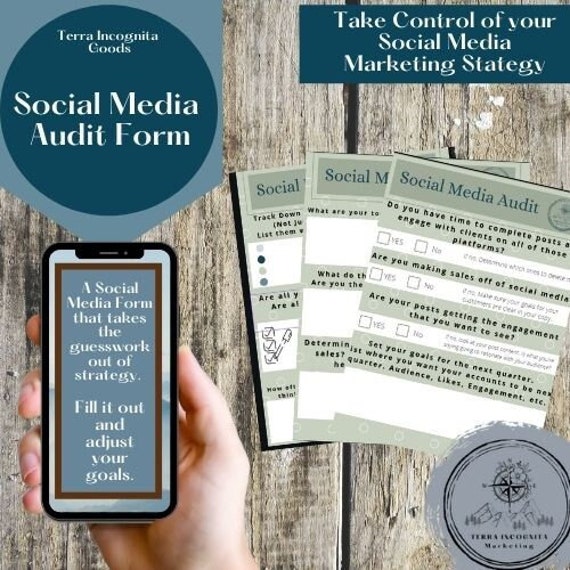 Social Media Audit Worksheet Take Control of Social Media | Etsy
