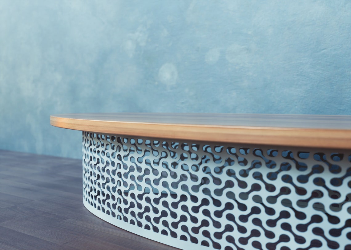 Ellipse Coffee Table Unique Coffee Table Wood Coffee Table - Etsy