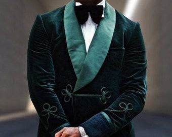 Green Smoking Jacket - Etsy