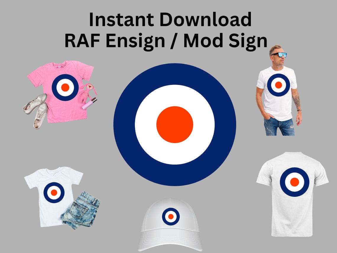 RAF Ensign : Bullseye , RAF Roundel, Mod Target Mod Print Svg , Brit ...