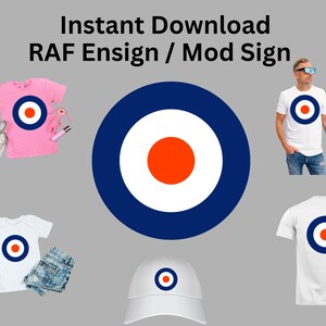 RAF Ensign : Bullseye , RAF Roundel, Mod Target Mod Print Svg , Brit ...