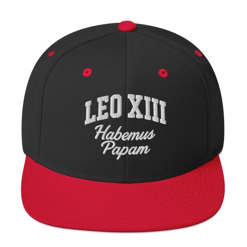 Pope Leo XIII Snapback Hat: Embroidered Habemus Papam Catholic Cap - Etsy