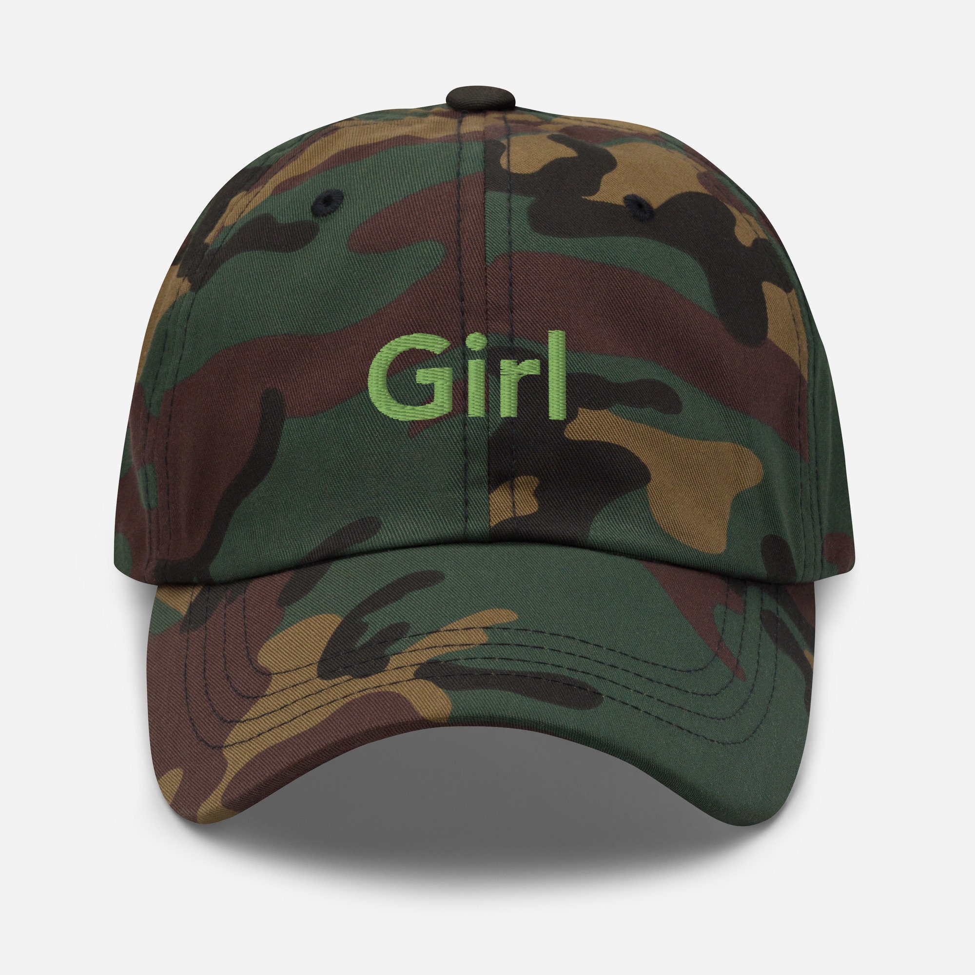 Girl Baseball Cap - Embroidered Green Summer Aesthetic Brat Cap Y2K ...