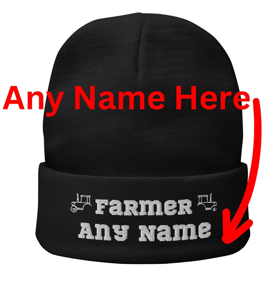 Personalized Farmer Hat - Custom Embroidered Name Cap, Bespoke ...
