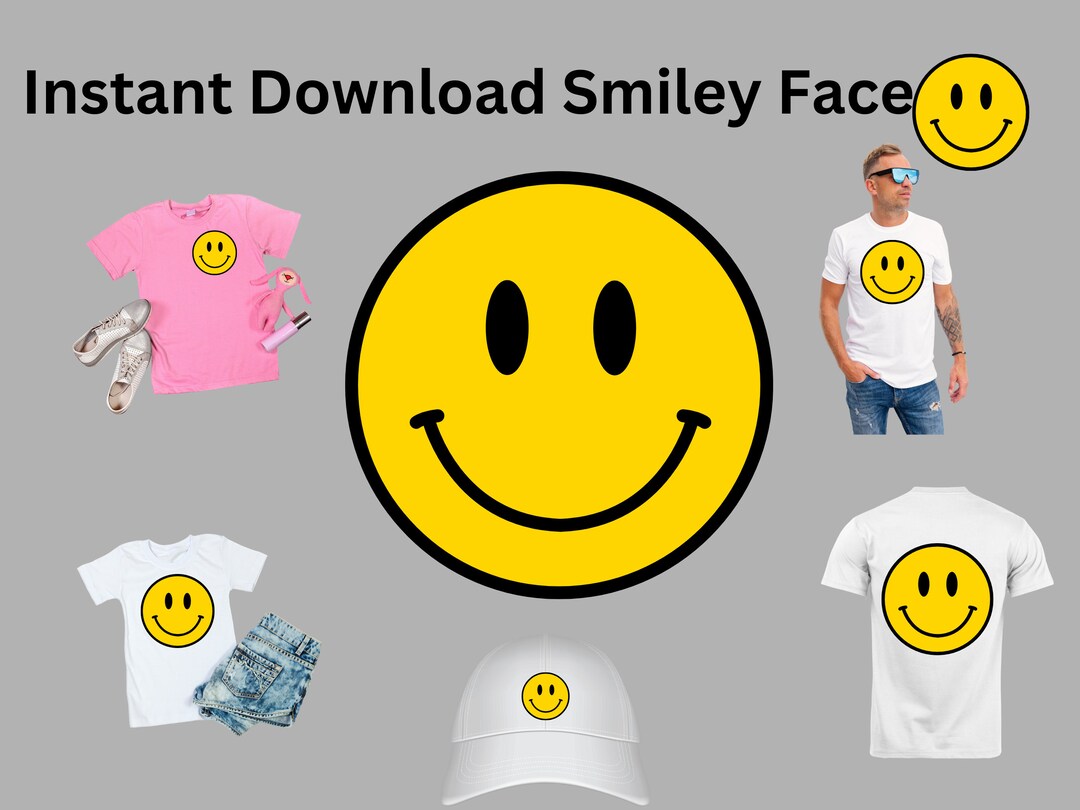 Smiley Face Svg, Png, Pdf , Jpg | Happy Face SVG | Smiley Face ...