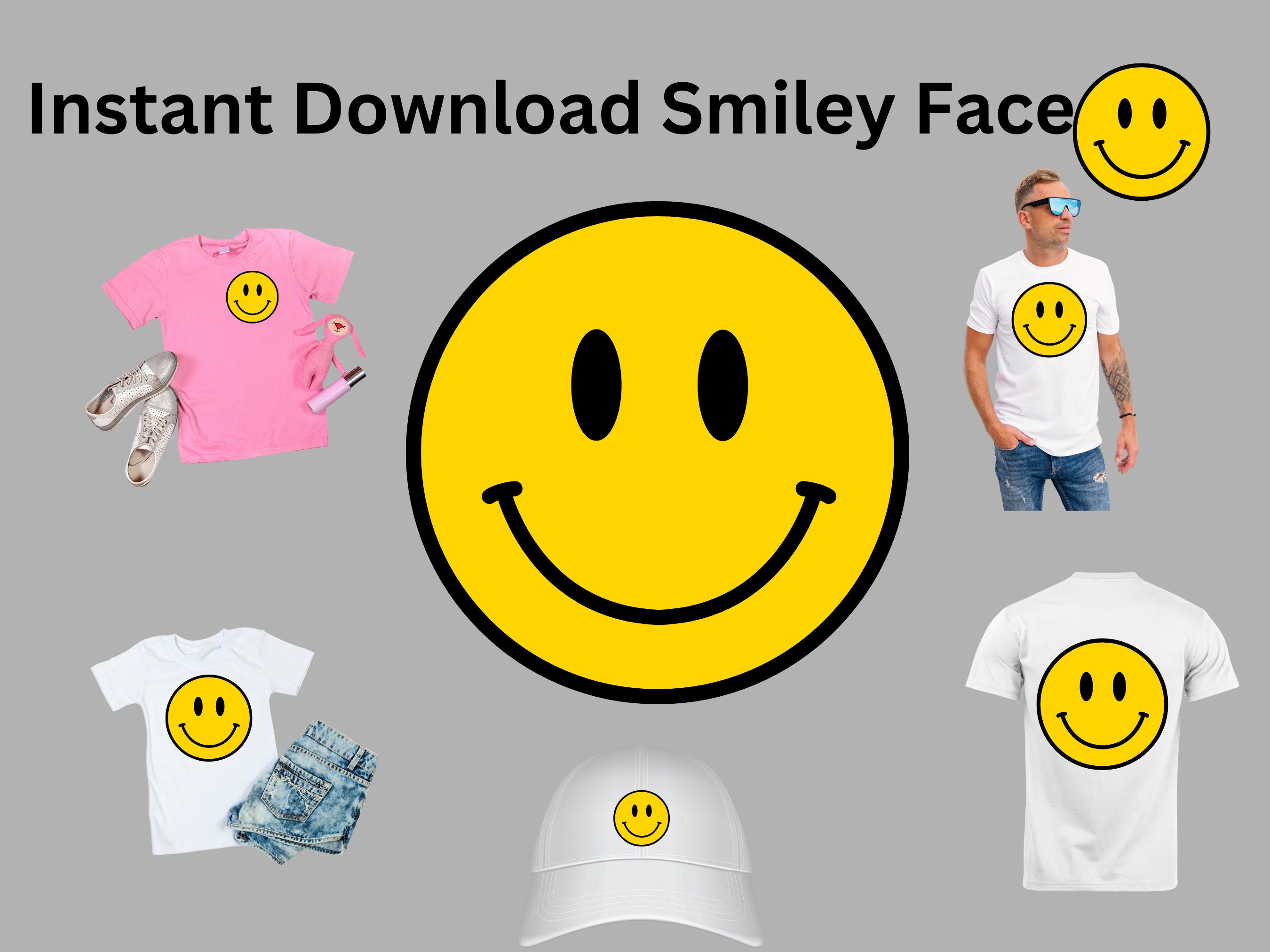 Smiley Face Svg, Png, Pdf , Jpg | Happy Face SVG | Smiley Face ...