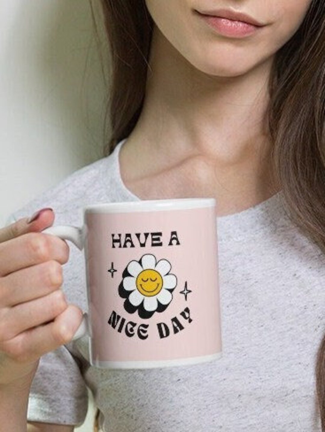 Funny Mug - With a Have a Nice Day Inspirational Slogan Mug Smiley ...