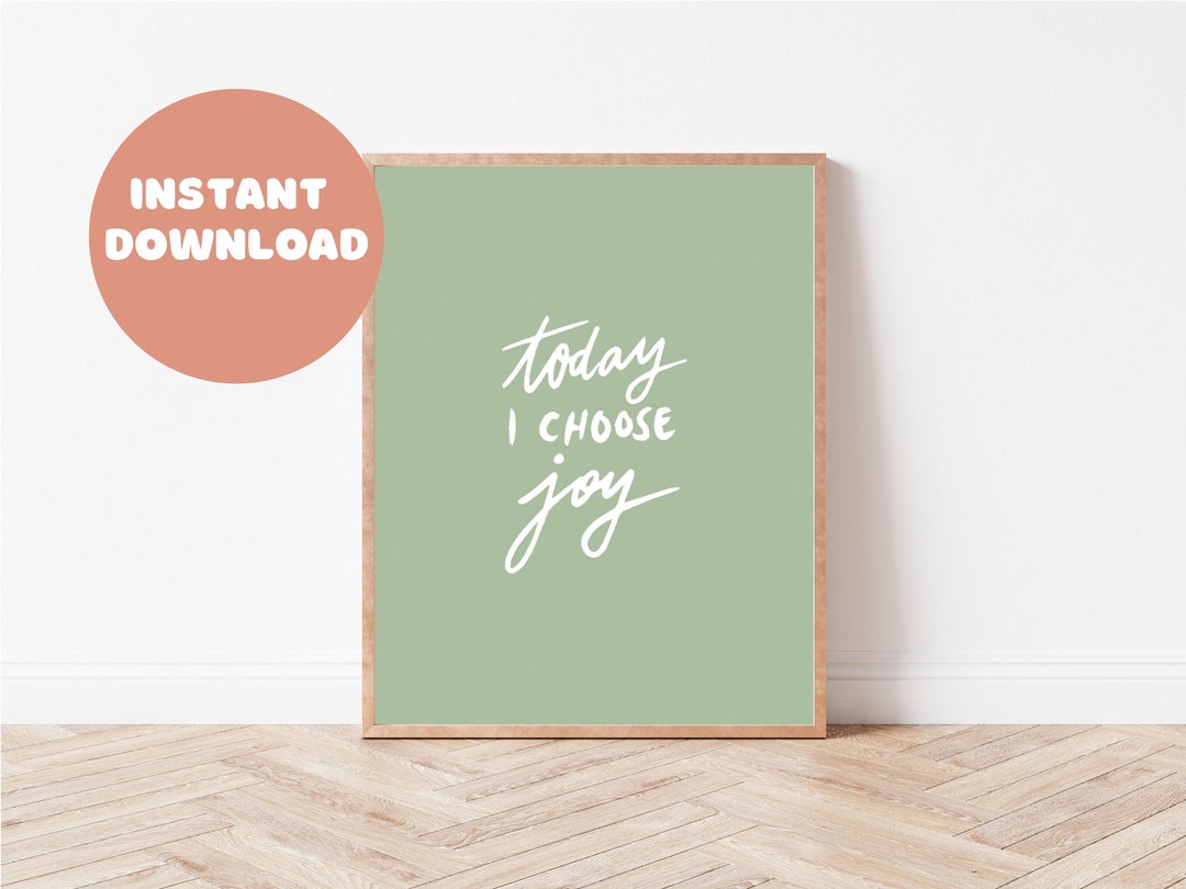 Choose Joy Printable Wall Art, Choose Joy Sign, Joy Christmas Printable ...