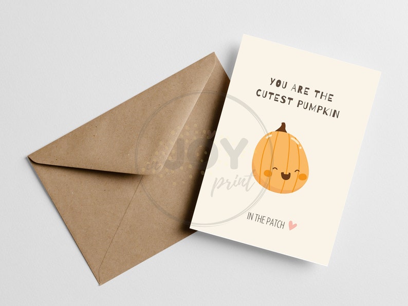 Printable Halloween Card, Fall Pumpkin Printable Blank Card, Pumpkin ...