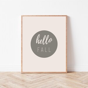 Minimal Printable Fall Decor Fall Printable Wall Art Hello - Etsy