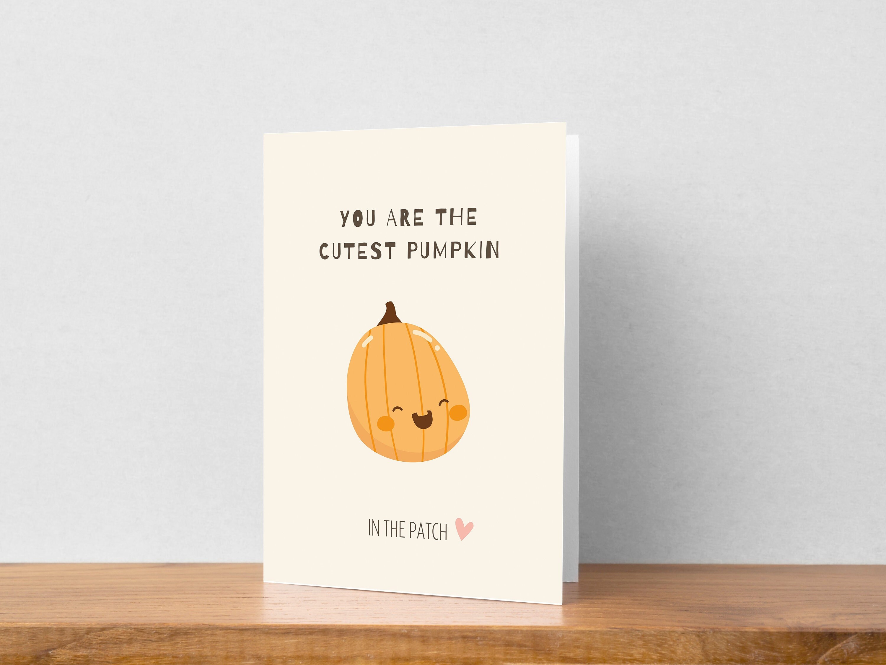 Printable Halloween Card, Fall Pumpkin Printable Blank Card, Pumpkin ...