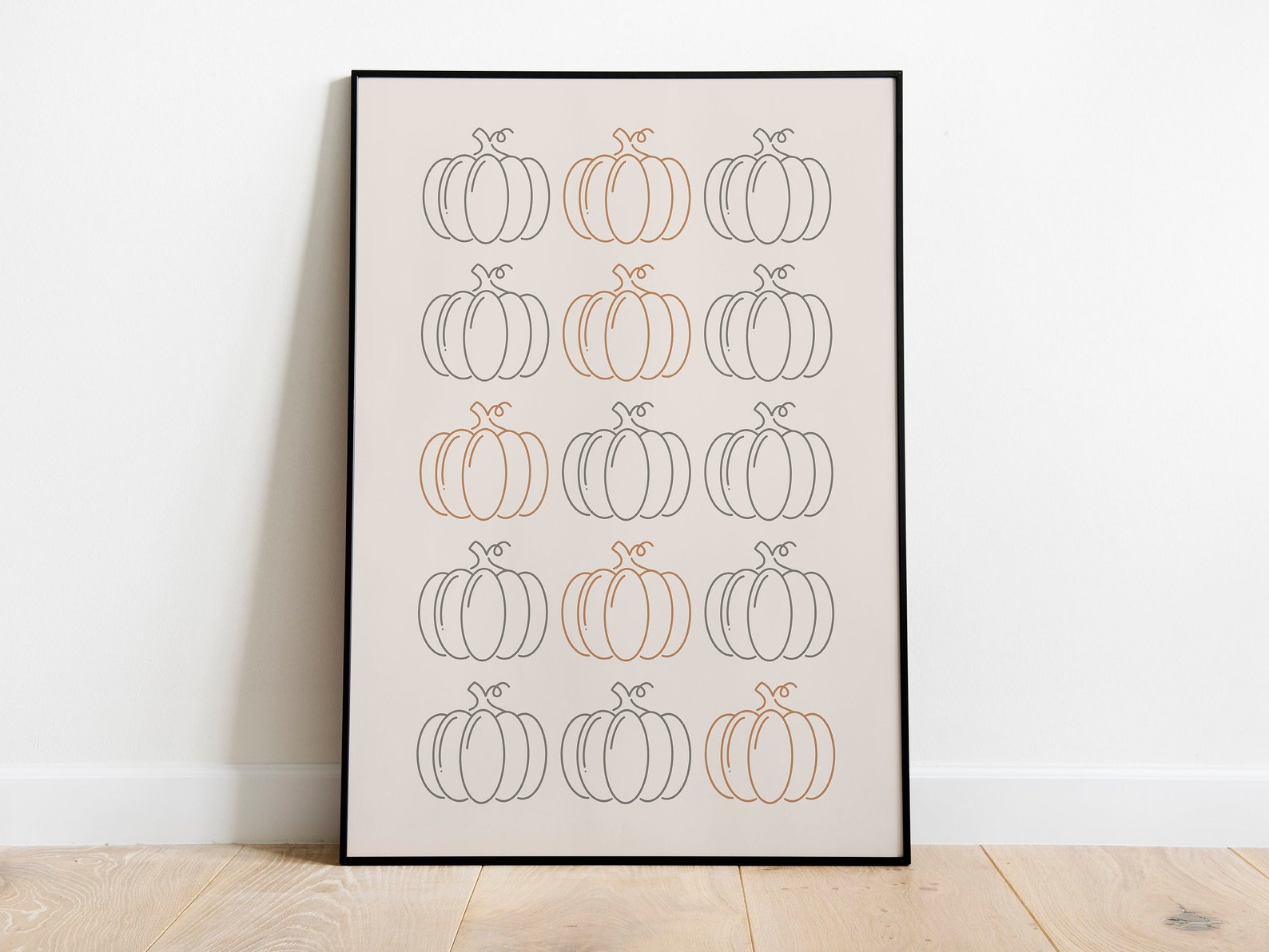 Minimal Pumpkin Print Fall Decor Pumpkin Printable Wall Art - Etsy