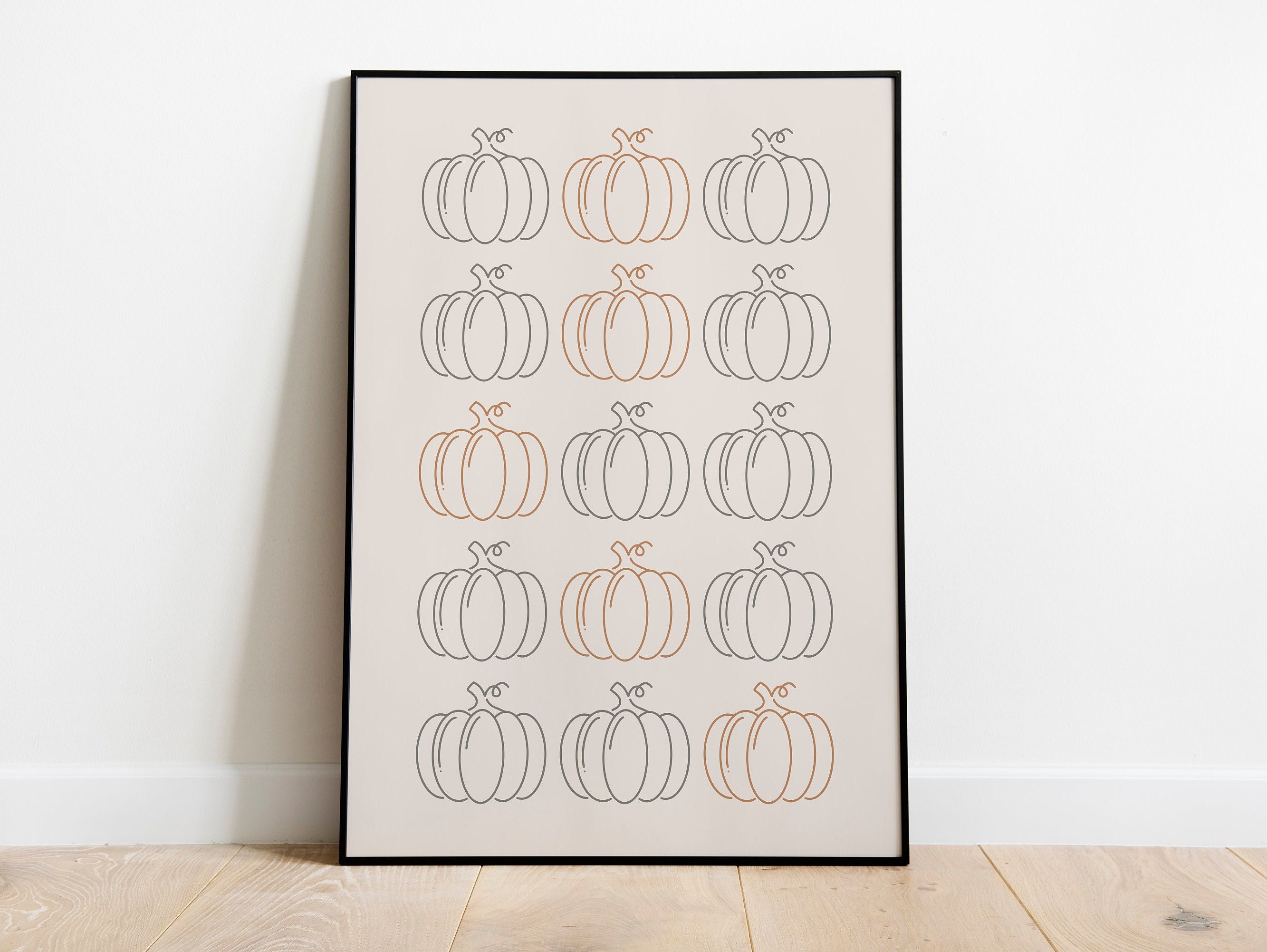 Minimal Pumpkin Print Fall Decor Pumpkin Printable Wall Art - Etsy