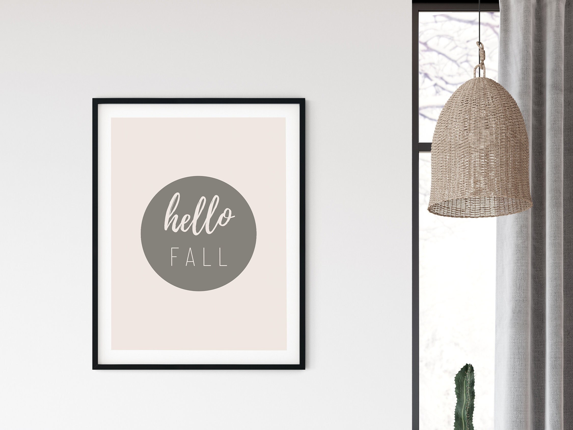 Minimal Printable Fall Decor Fall Printable Wall Art Hello - Etsy