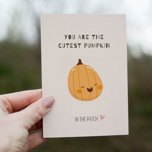 Printable Halloween Card, Fall Pumpkin Printable Blank Card, Pumpkin ...