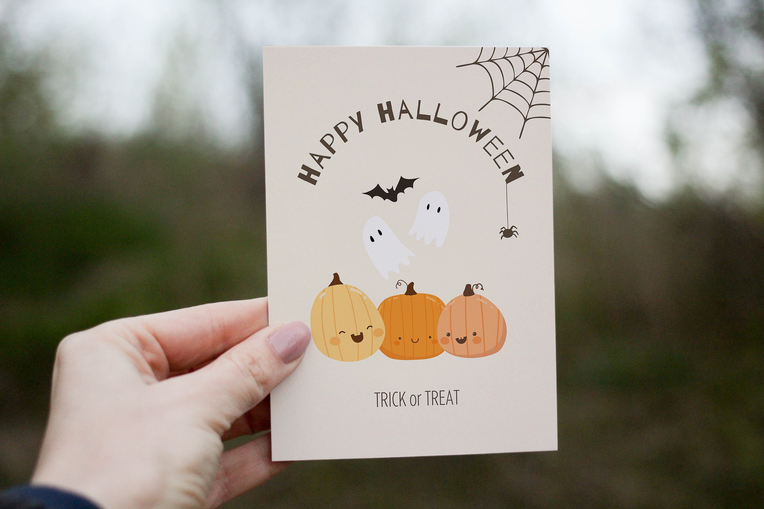 Printable Halloween Card, Happy Halloween Greeting Card, Halloween Card ...