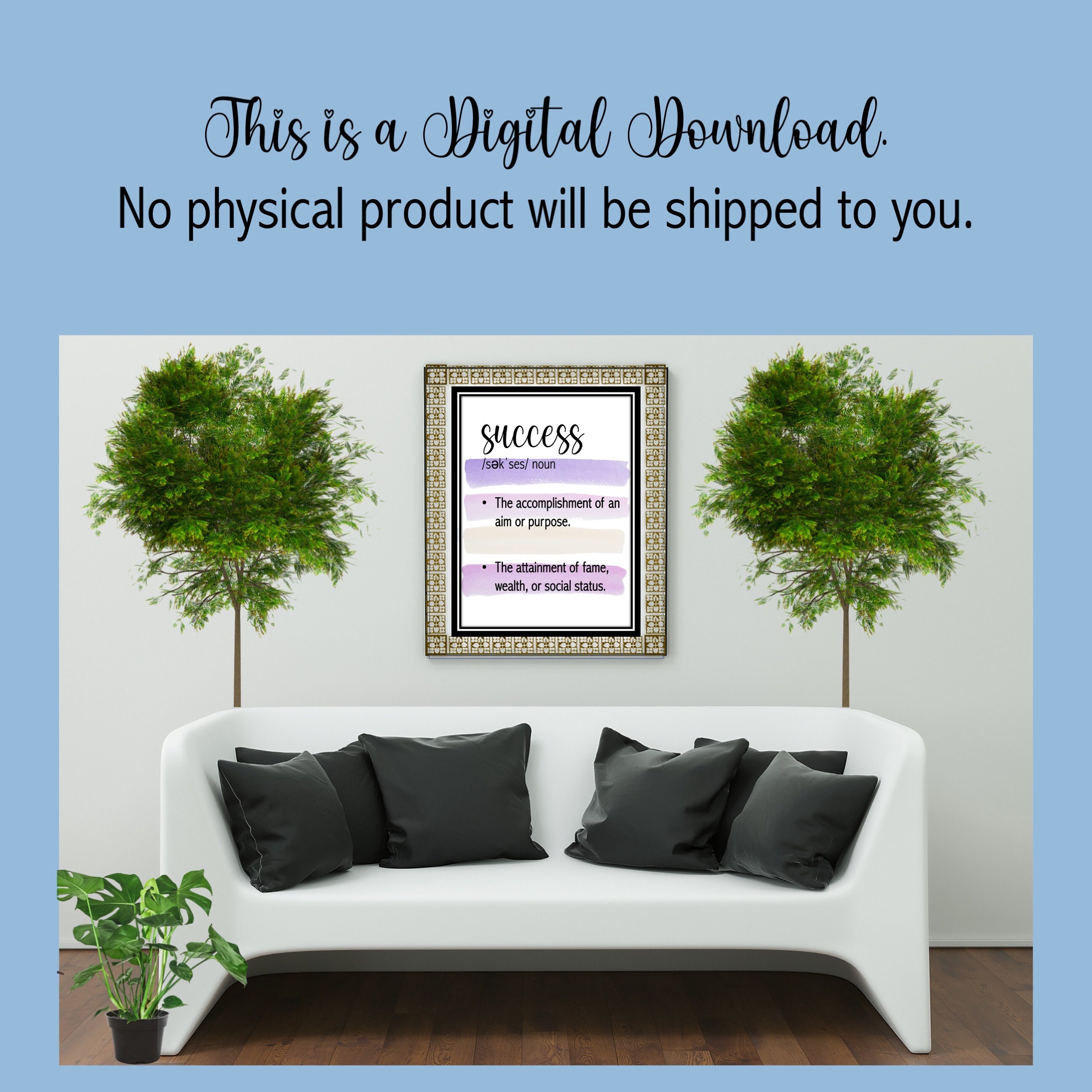 Success Office Print, Office Decor for Women, Success Definition Print ...