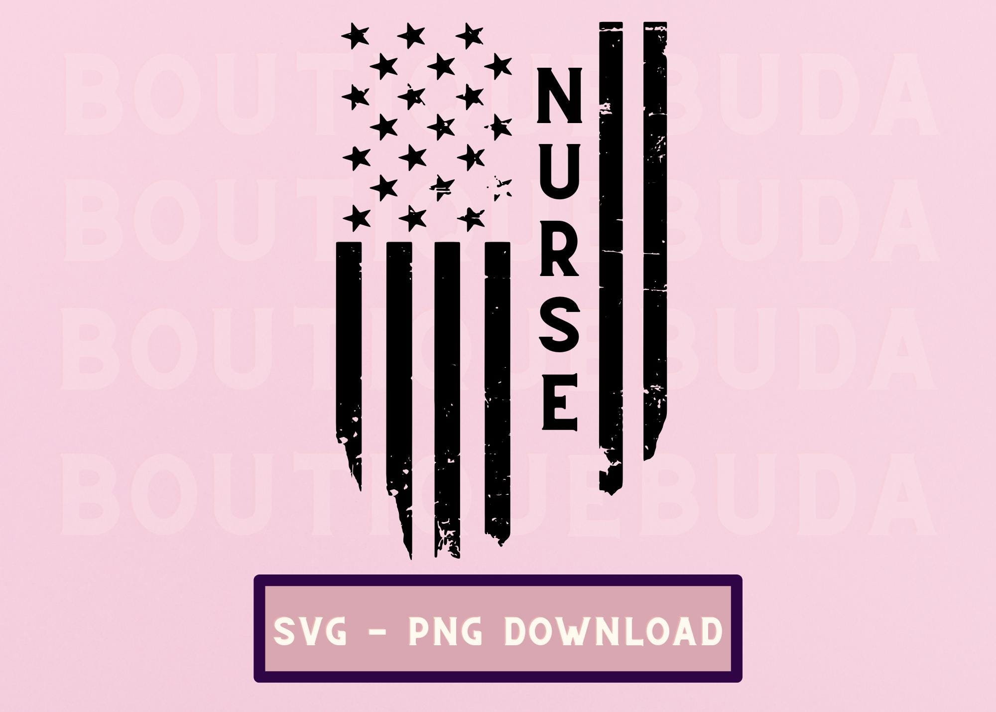 Nurse American Flag SVG | Distressed Nurse Flag | Medical Cut File ...