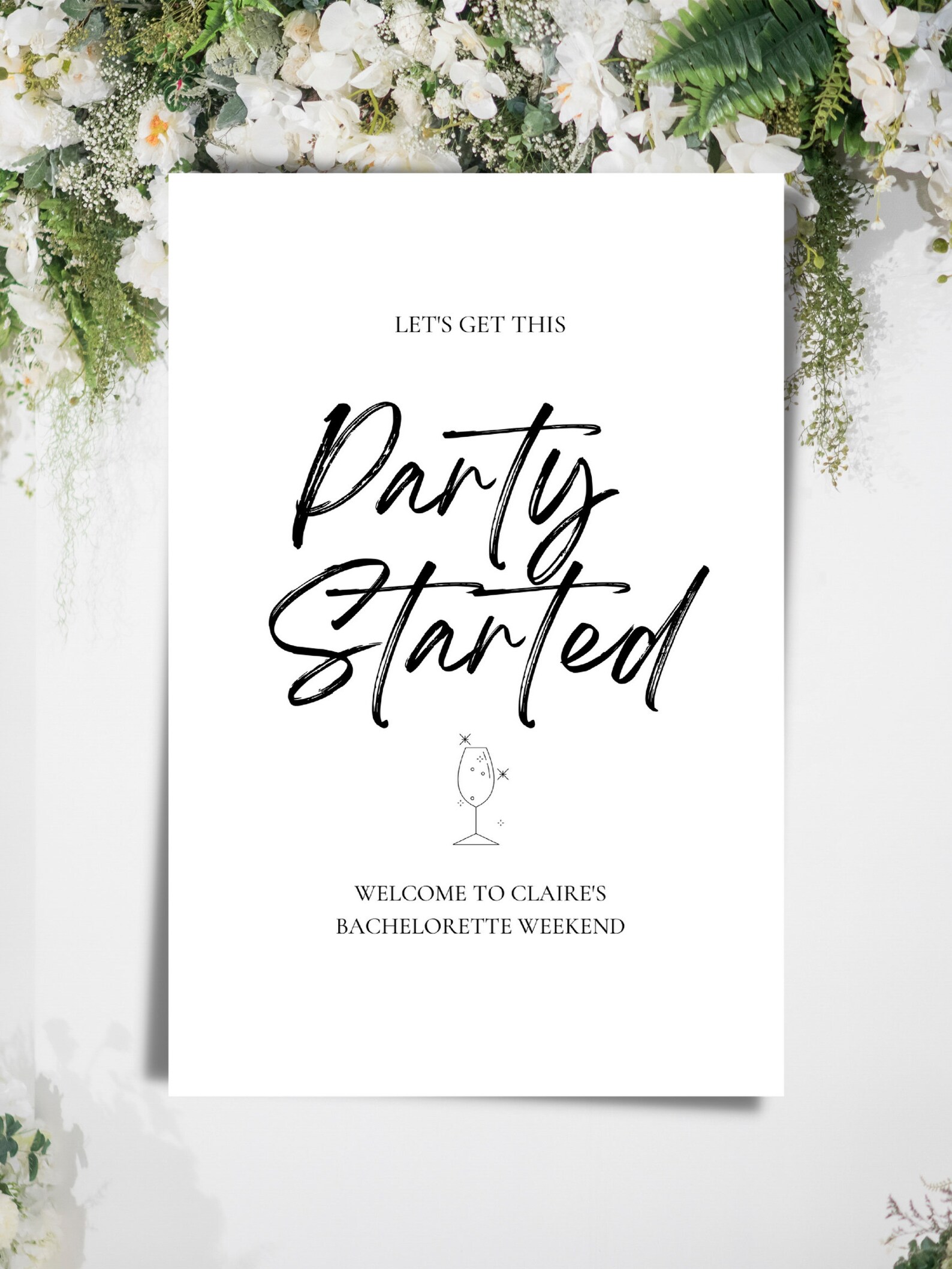 Bachelorette Welcome Sign Template, Bach Party Welcome Sign ...