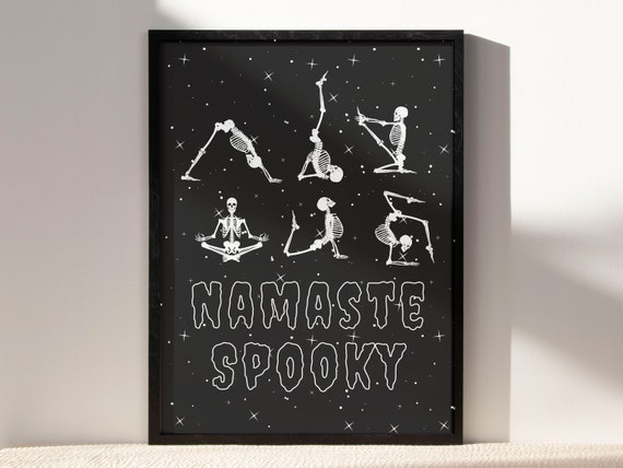 Namaste Spooky Printable Wall Art Halloween Spooky Season Art - Etsy