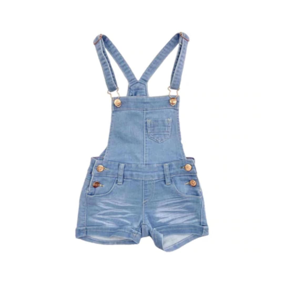 Light Blue Overalls for Girls, Jean Shorts for Girls, Youth Bib ...