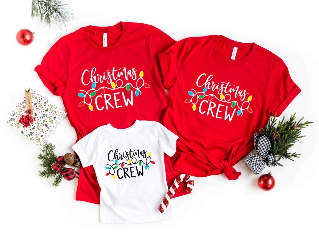 Christmas Crew Christmas Lights T-shirt, Merry Christmas Shirt ...