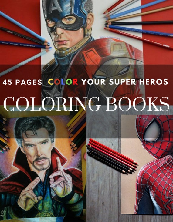 Marvel Coloring Books 45 Pages - Etsy