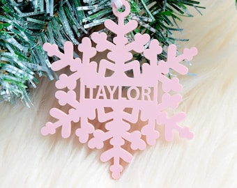 Personalized Snowflake Ornament - Etsy