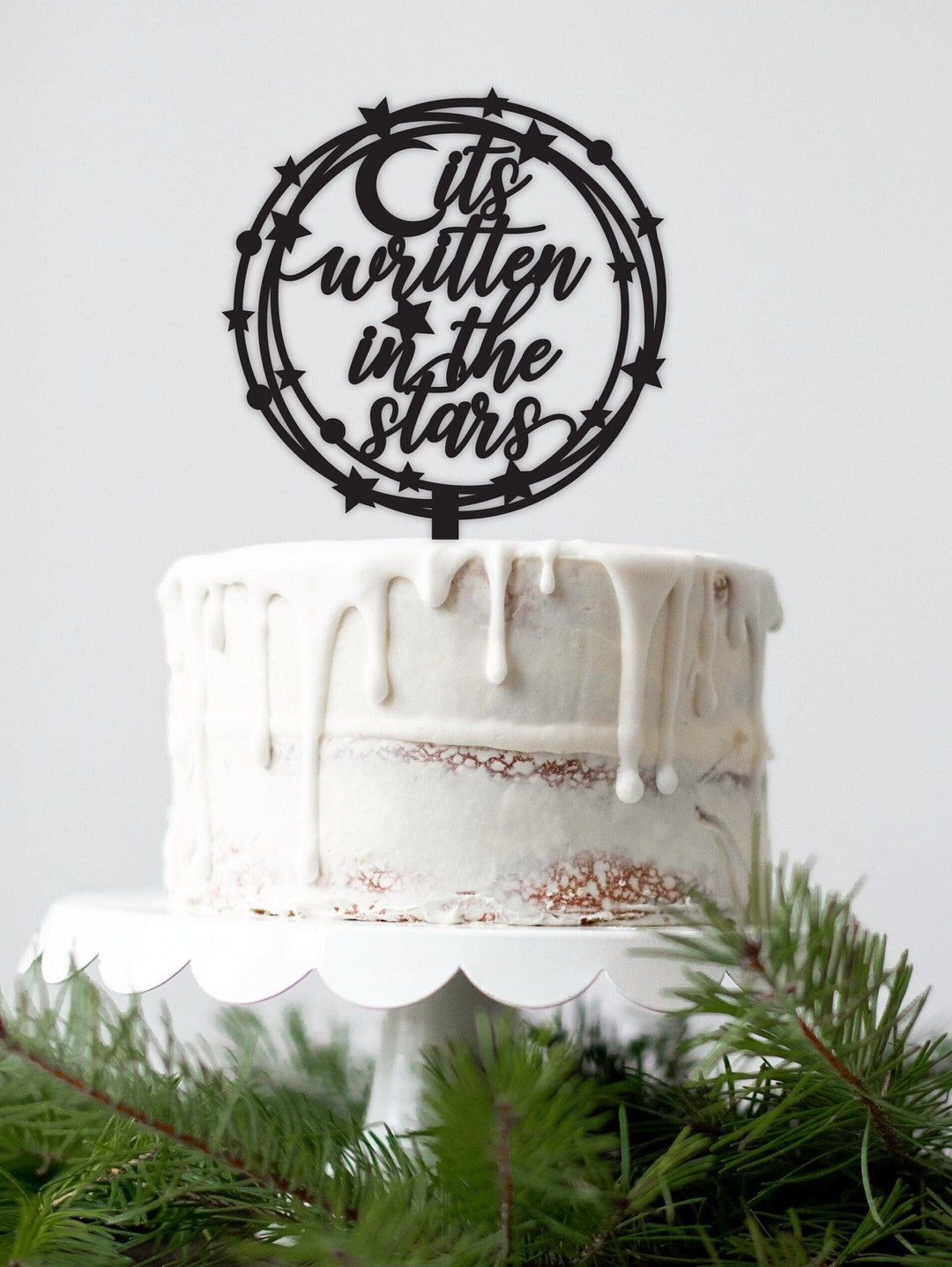 Celestial Wedding Cake Topper| It's Written in the Stars Cake Topper ...